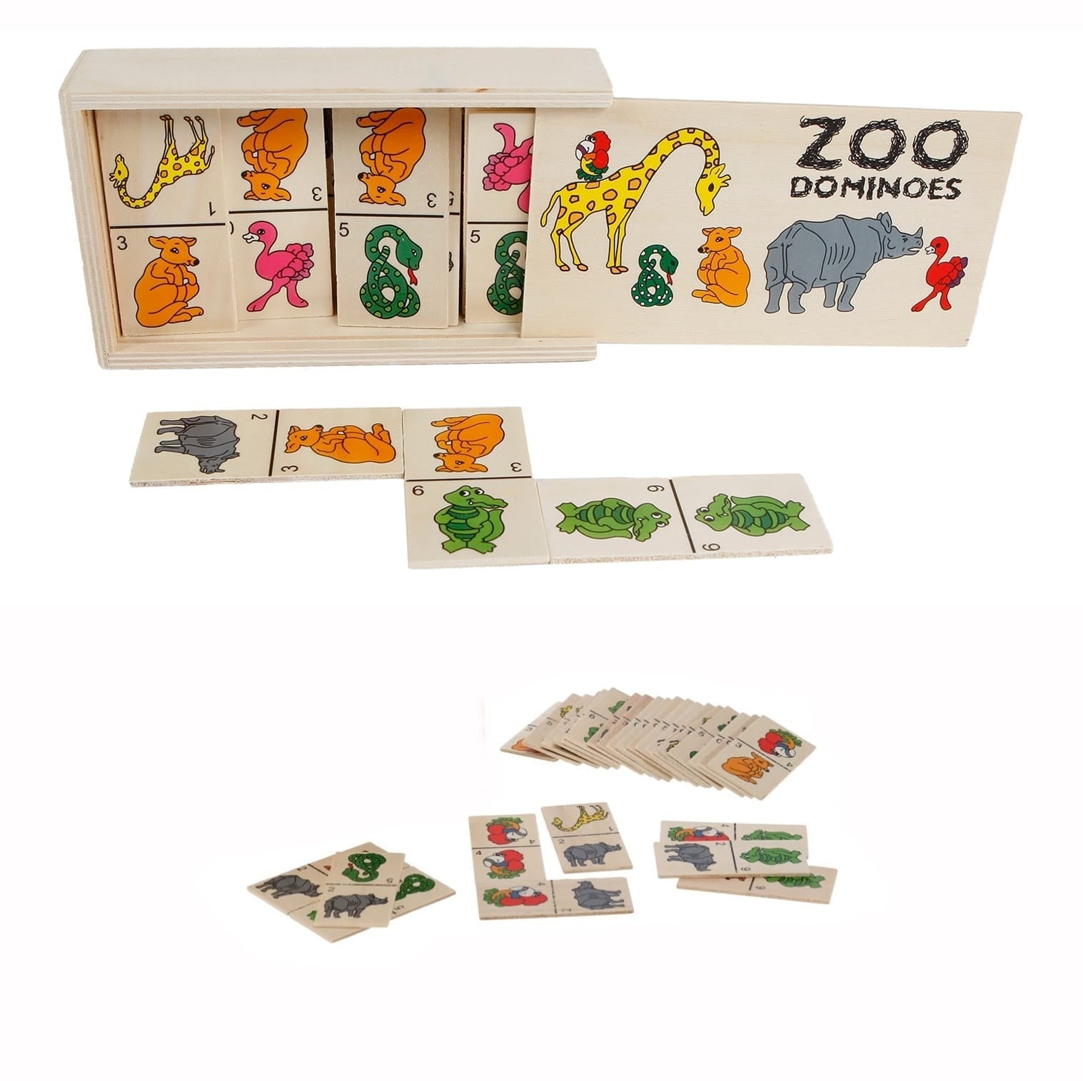 🧠🎲 Zoo Domino de Madeira – Diversão Educativa com os Animais do Safari ...