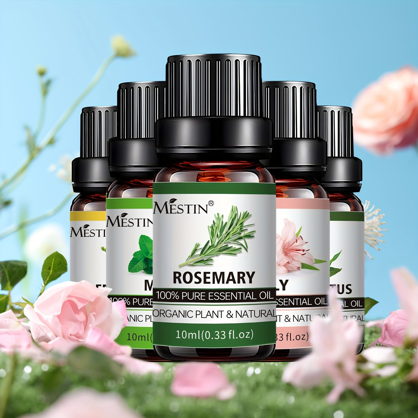 Óleo essencial puro multiusos MESTIN contém 21 aromas e ingredientes ...