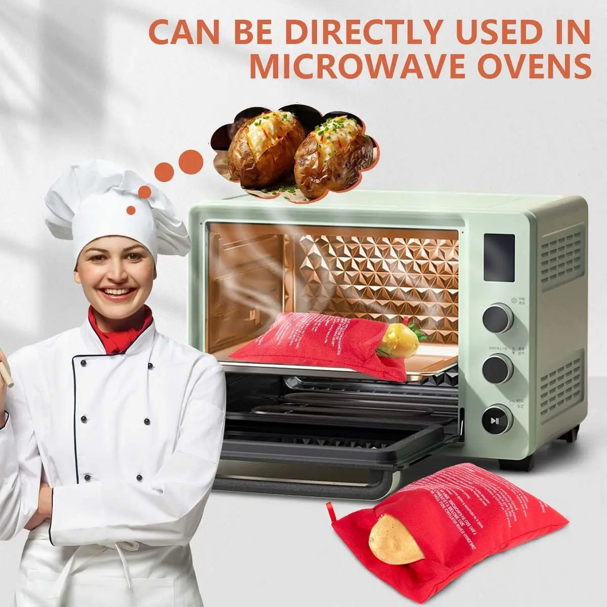 🔥 SUPER DEALS - Saco de Batatas para Micro-ondas | Cozedura Rápida e F ...