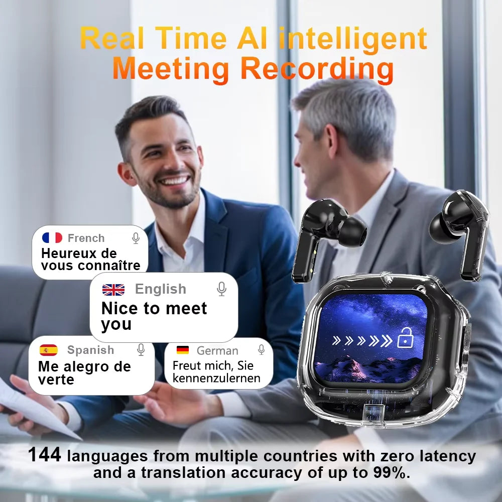 🔥 SUPER DEALS - Auriculares Bluetooth TWS com Tradução em 144 Línguas ...