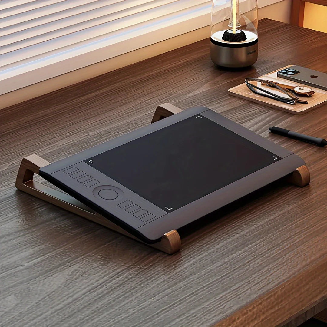 Portable Foldable Wooden Laptop Stand-Ergonomic 12° Adjustable Angle ...