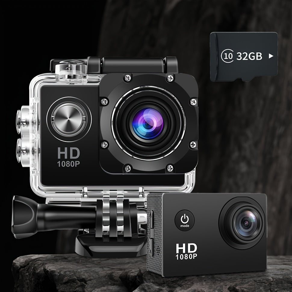 Câmara de ação HD 1080P da OURLIFE, com kit de acessórios completo ...